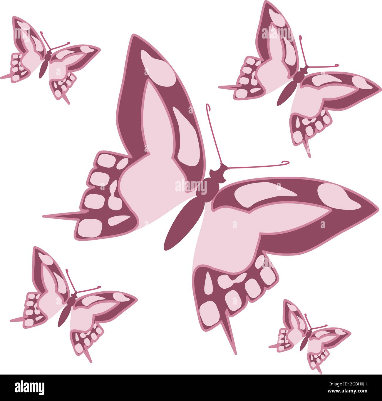 Peacock butterflies Stock Vector Images - Alamy