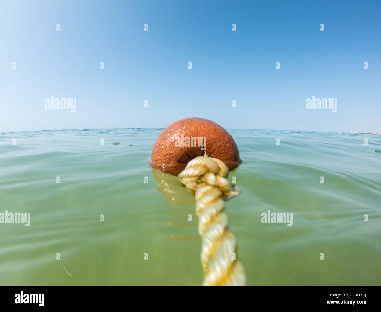 Buoy float on the sea water Stock Photo - Alamy