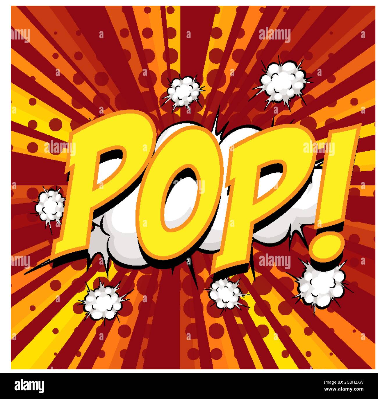 POP wording comic speech bubble on burst illustration Stock Vector ...
