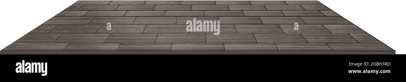 Grey wooden floor tiles isolated on white background illustration Stock ...