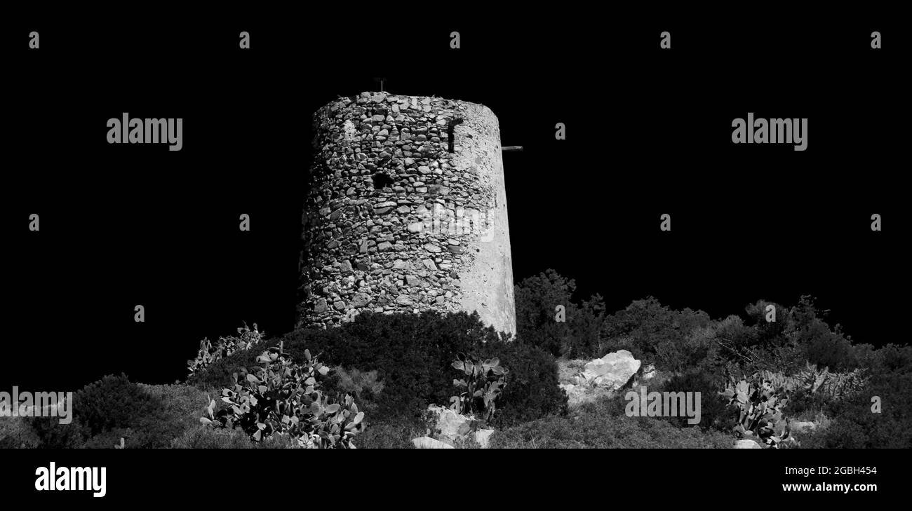 Tower-fortress type of construction the ancient Sardinians built ...