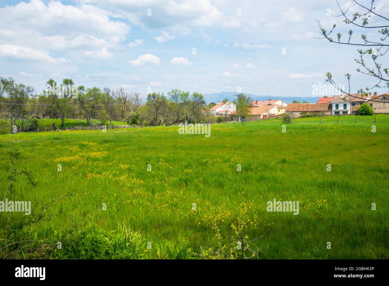 Landscape. Pinilla de Buitrago, Madrid province, Spain Stock Photo - Alamy