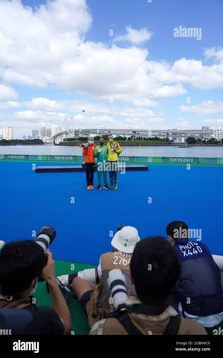 Tokyo, Japan, 04/08/2021, Medal ceremony, L-R Sharon Rouwendaal (NED ...