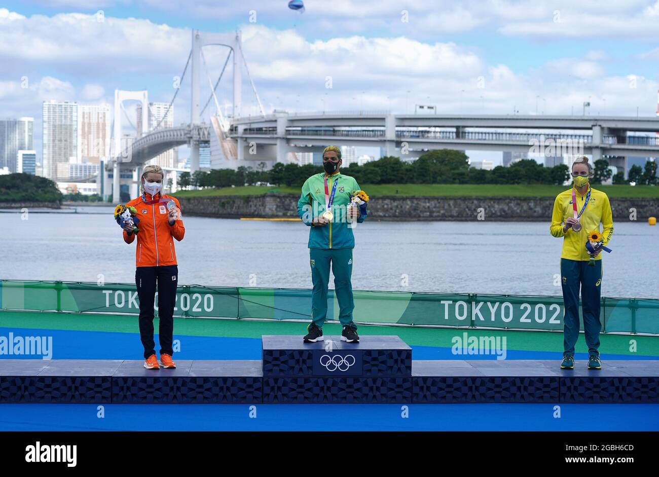Tokyo, Japan, 04/08/2021, Medal ceremony, L-R Sharon Rouwendaal (NED ...