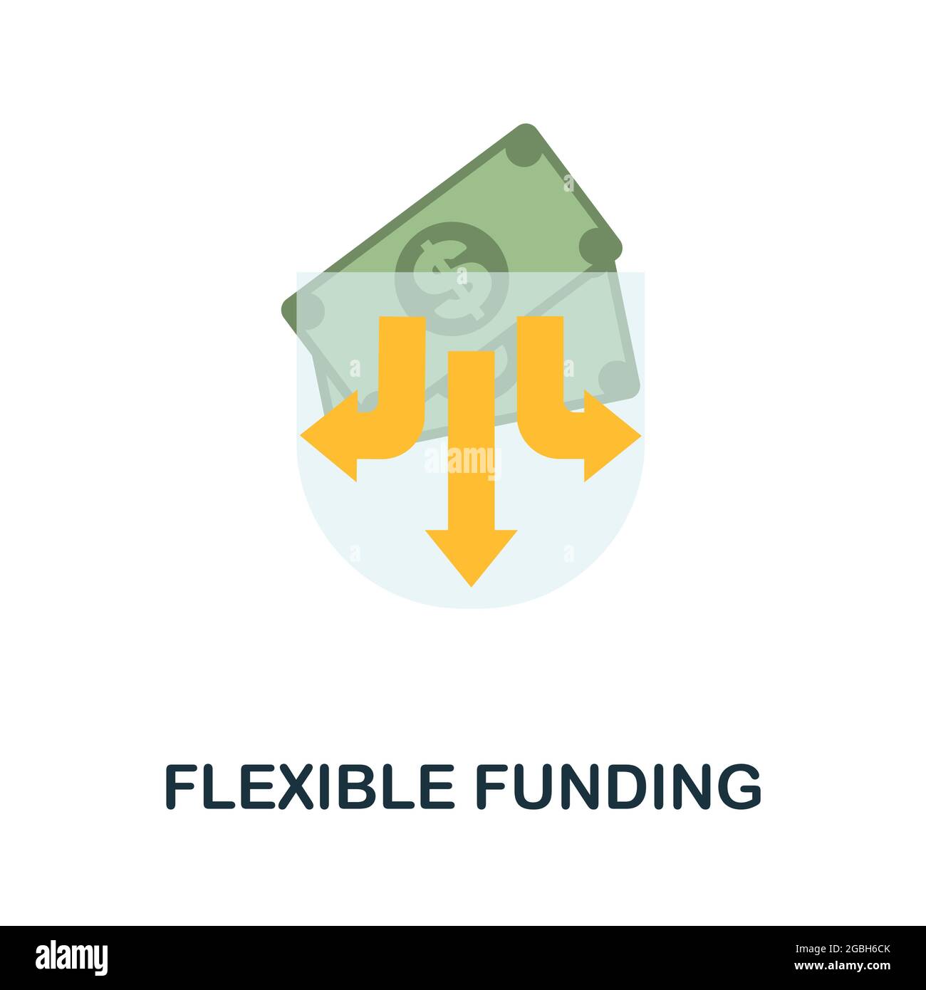 Flexible Funding flat icon. Simple sign from crowdfunding collection ...