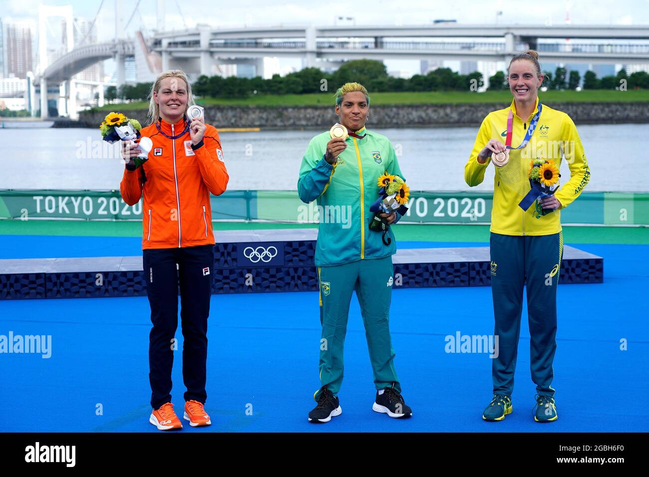 Tokyo, Japan, 04/08/2021, Medal ceremony, L-R Sharon Rouwendaal (NED ...