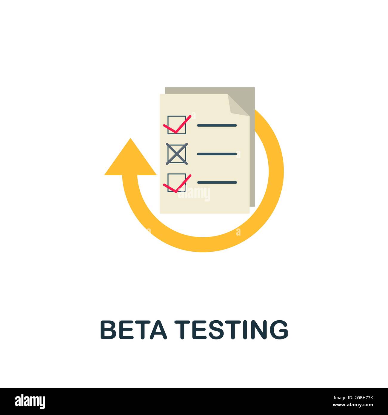 Beta Testing flat icon. Simple sign from crowdfunding collection ...