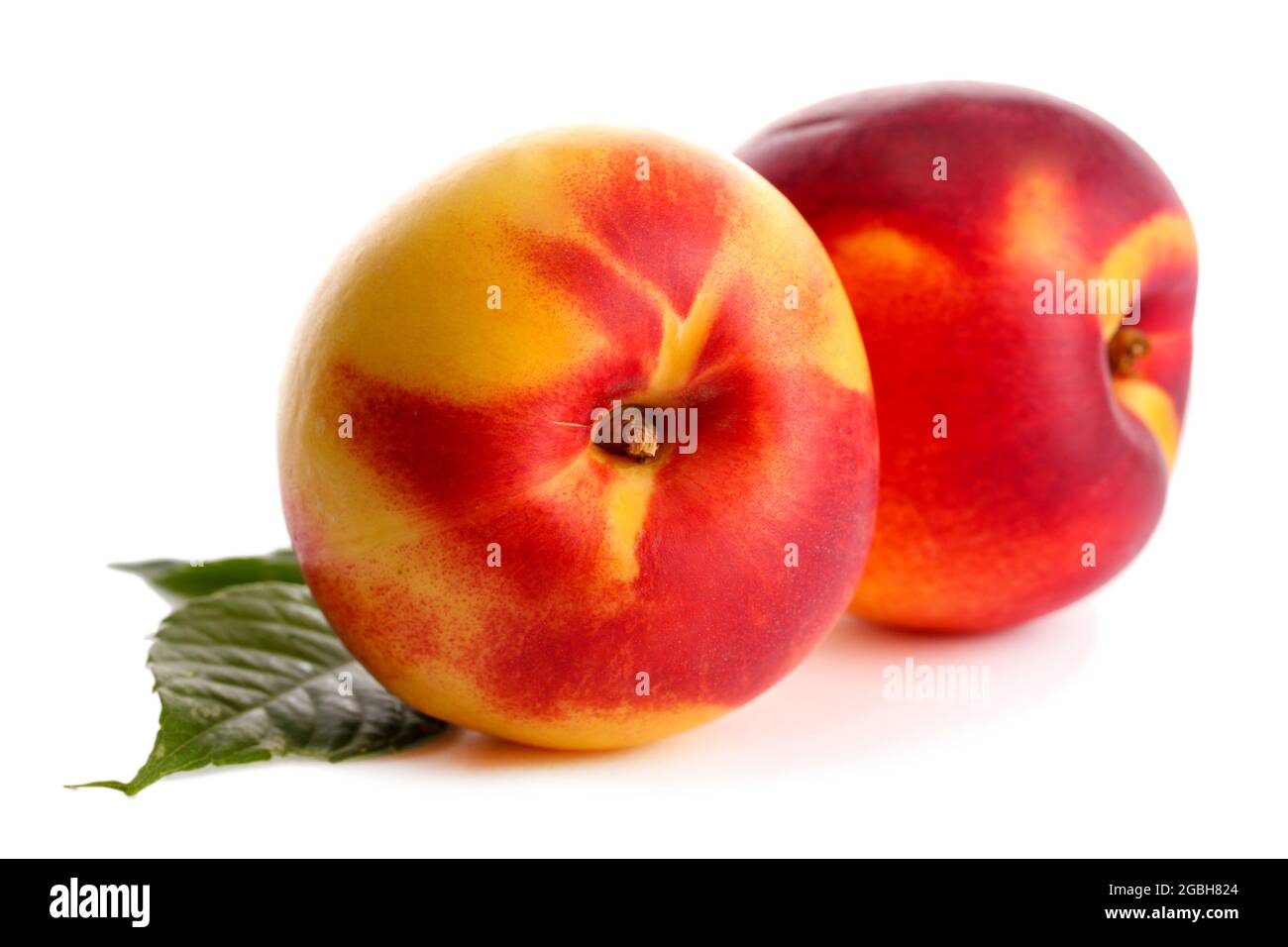 ripe nectarines, isolated on white Stock Photo - Alamy