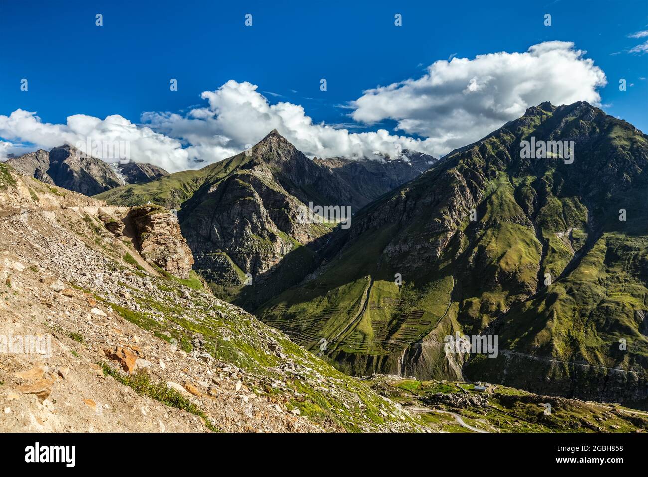 Lahaul valley in Himalayas. Himachal Pradesh, India Stock Photo - Alamy