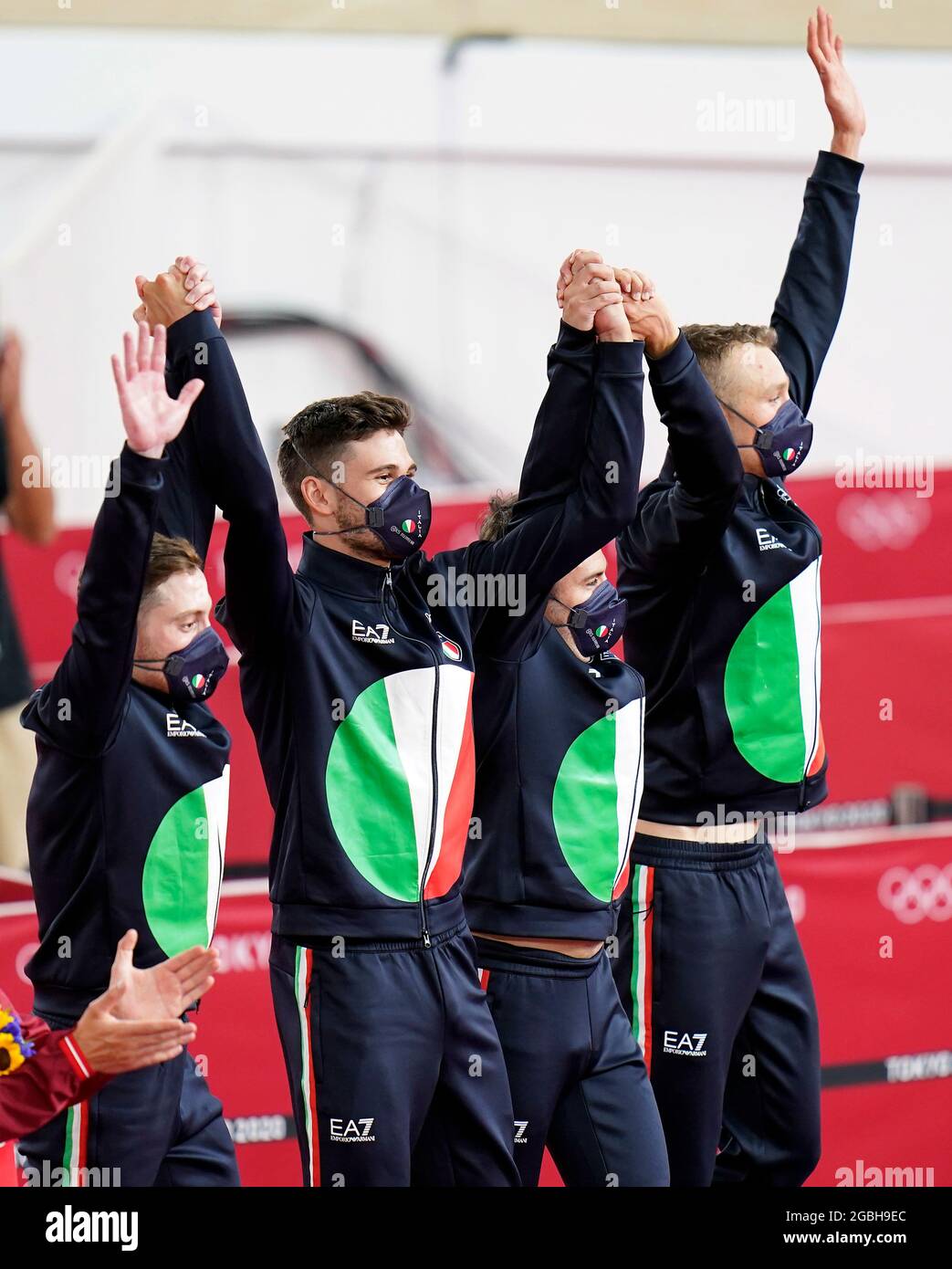 Simone Consonni, Flippo Ganna, Francesco Lamon and Jonathan Milan of ...