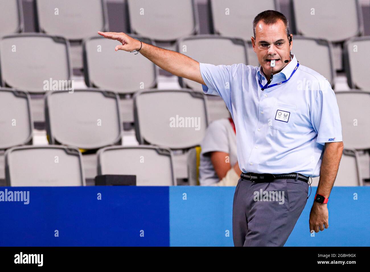 TOKYO, JAPAN - AUGUST 4: Referee Georgios Stavridis (GRE) during the ...