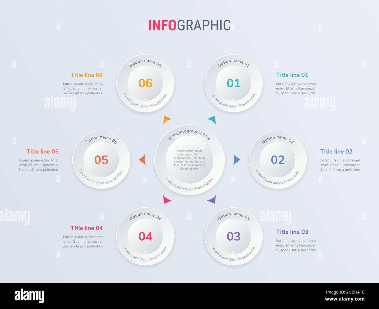 Vector infographics timeline design template with circle elements ...