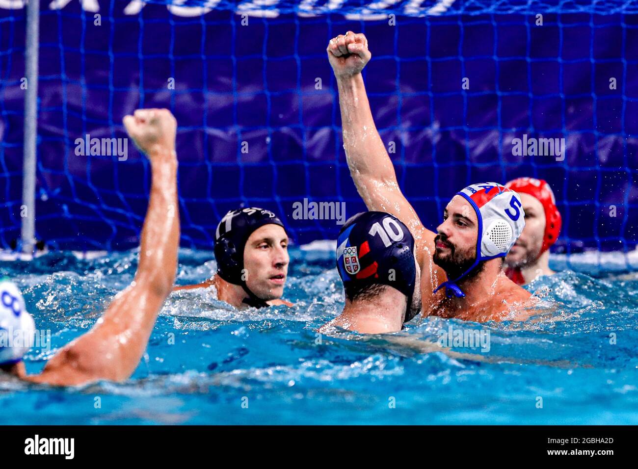 TOKYO, JAPAN - AUGUST 4: Andrija Prlainovic of Serbia, Filip Filipovic ...