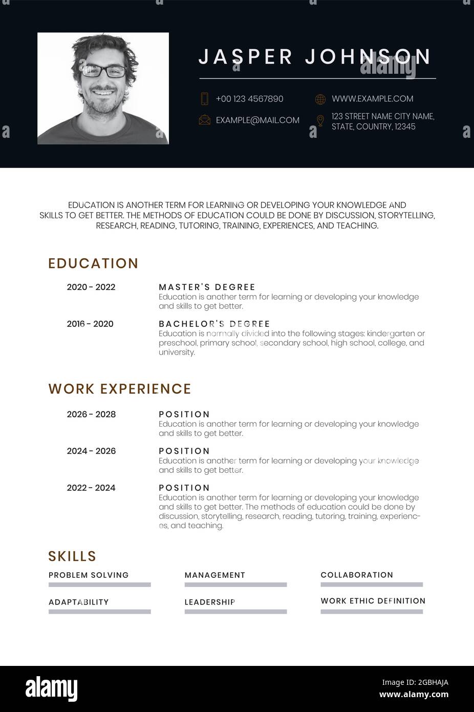 Cv Templates High Resolution Stock Photography and Images - Alamy