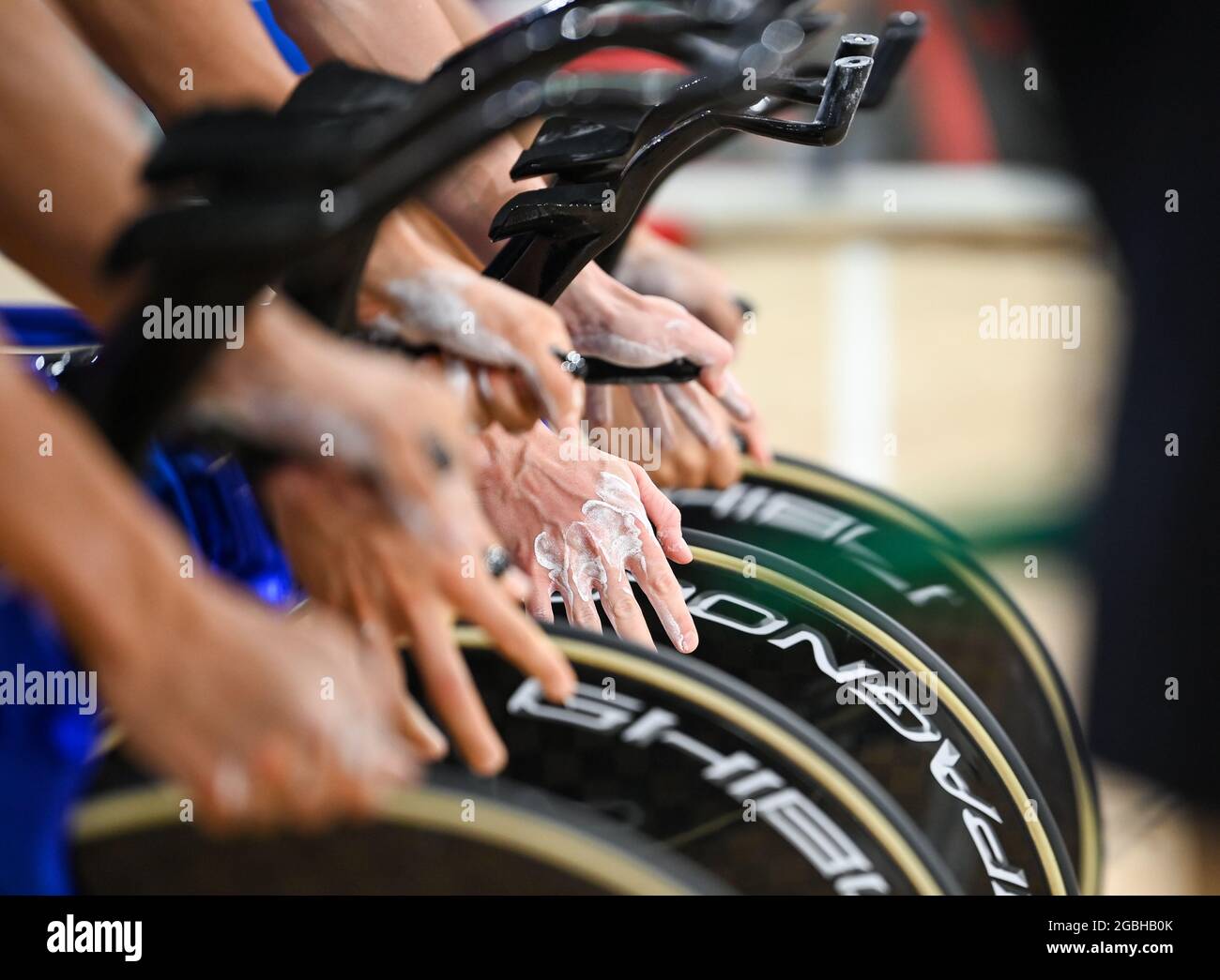 Izu, Japan. 04th Aug, 2021. Cycling: Olympics, track cycling, team ...