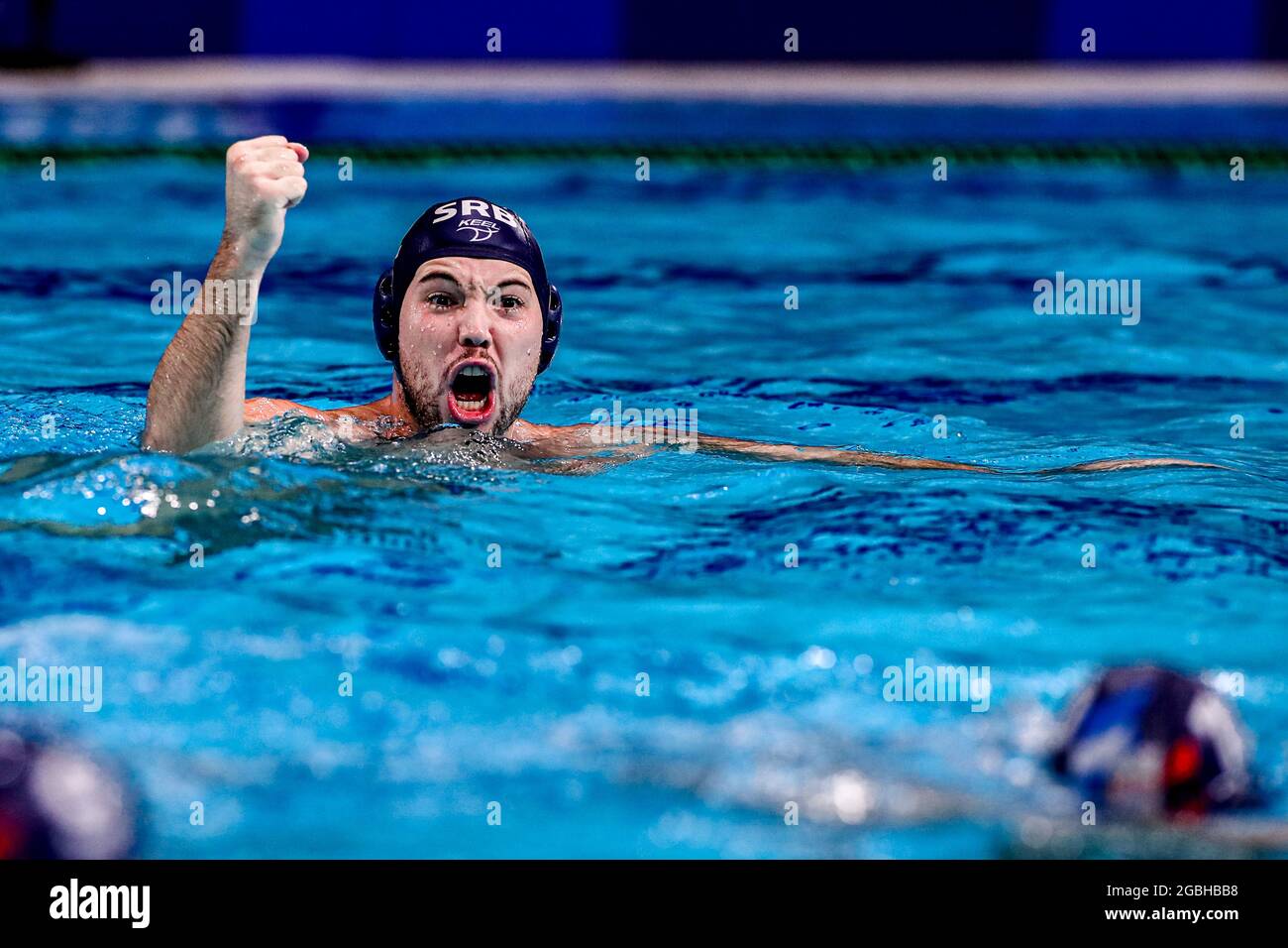TOKYO, JAPAN - AUGUST 4: Dusan Mandic of Serbia celebrating during the ...