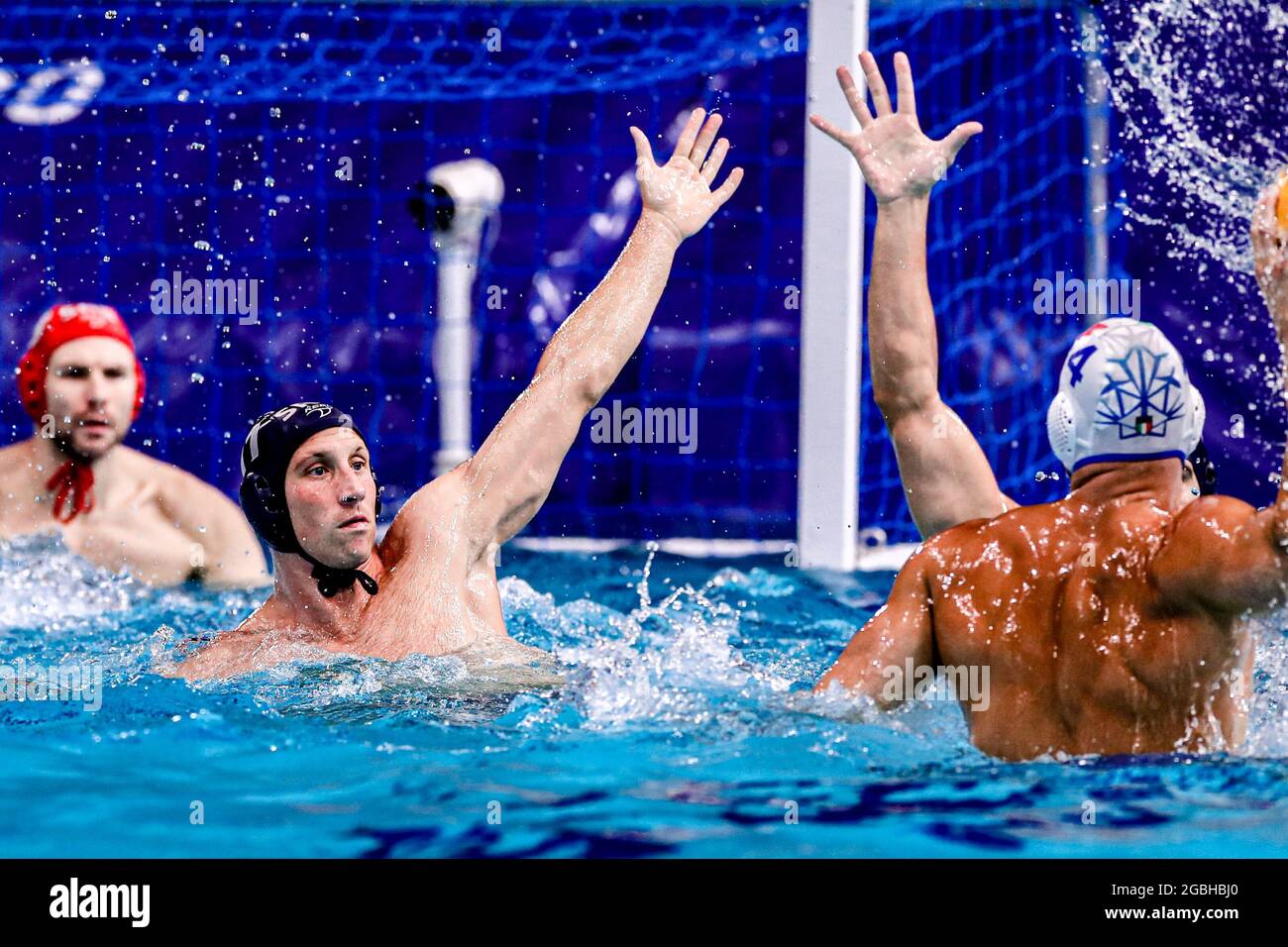 TOKYO, JAPAN - AUGUST 4: Andrija Prlainovic of Serbia, Pietro Figlioli ...
