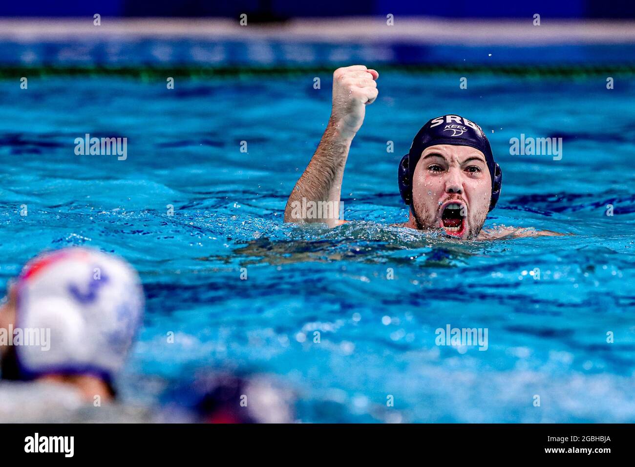 TOKYO, JAPAN - AUGUST 4: Dusan Mandic of Serbia celebrating during the ...