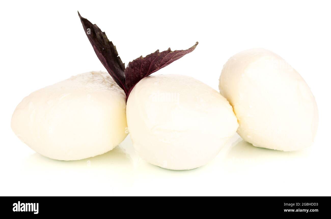 fresh mozzarella isolated on white Stock Photo - Alamy