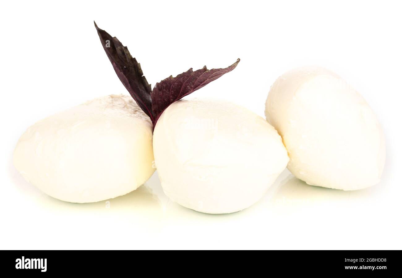 fresh mozzarella isolated on white Stock Photo - Alamy