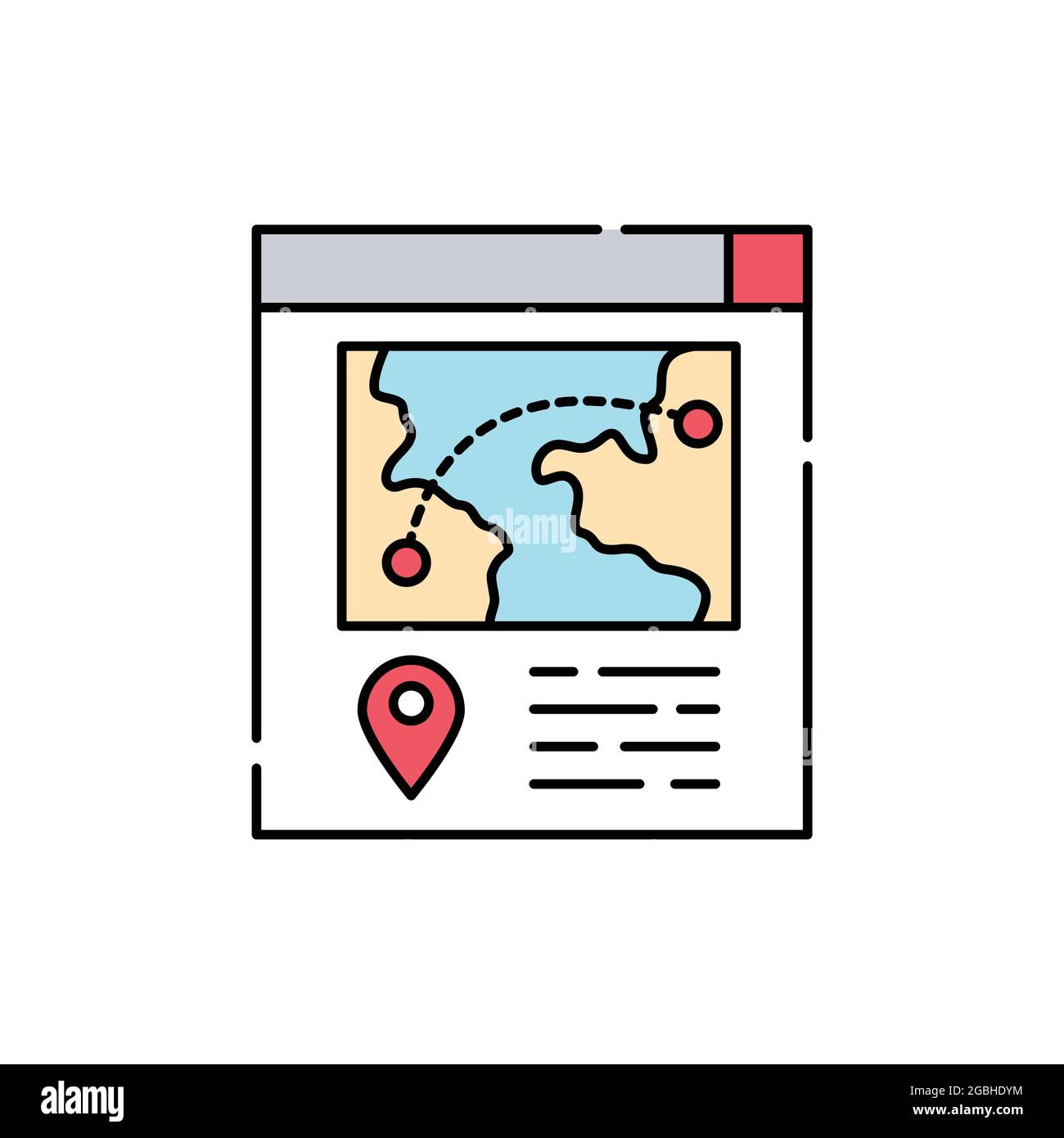 Track your order olor line icon. Pictogram for web page, mobile app ...