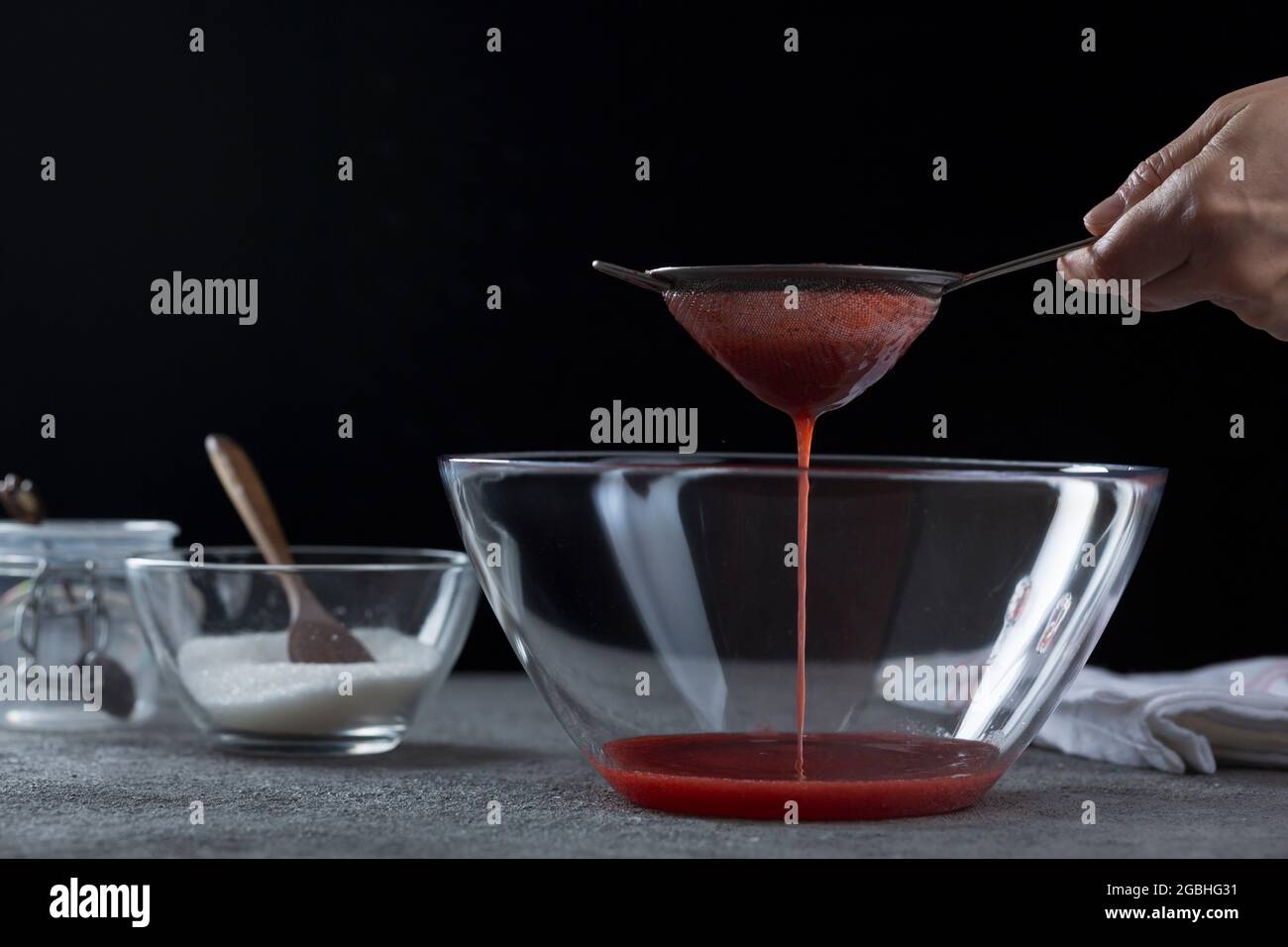 Straining fruit sieve hi-res stock photography and images - Alamy