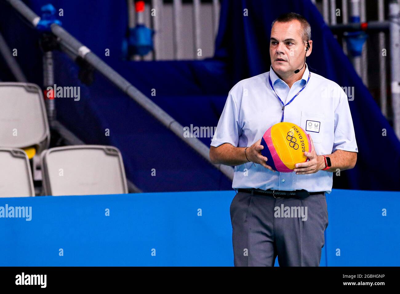 TOKYO, JAPAN - AUGUST 4: Referee Georgios Stavridis (GRE) during the ...