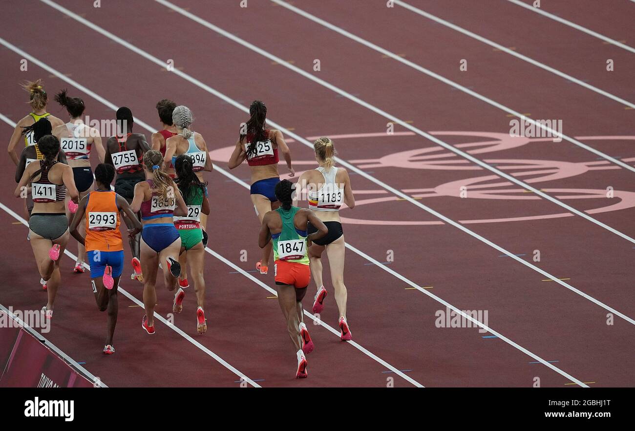 Tokyo, Japan. 4th Aug, 2021. Athletes compete during the Women's 1500m ...