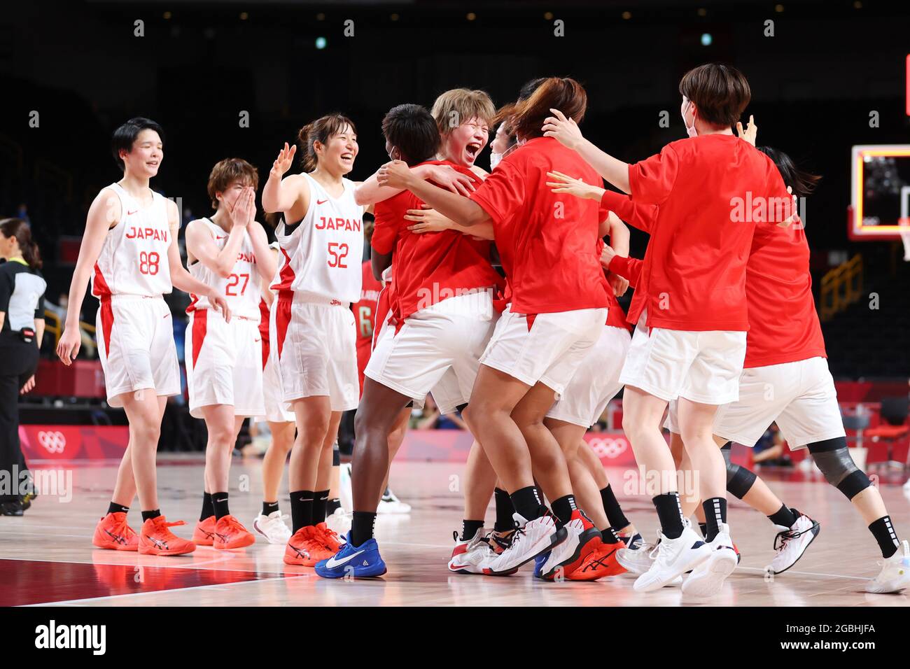 Saitama, Japan. 4th Aug, 2021. Japan women's team group (JPN ...