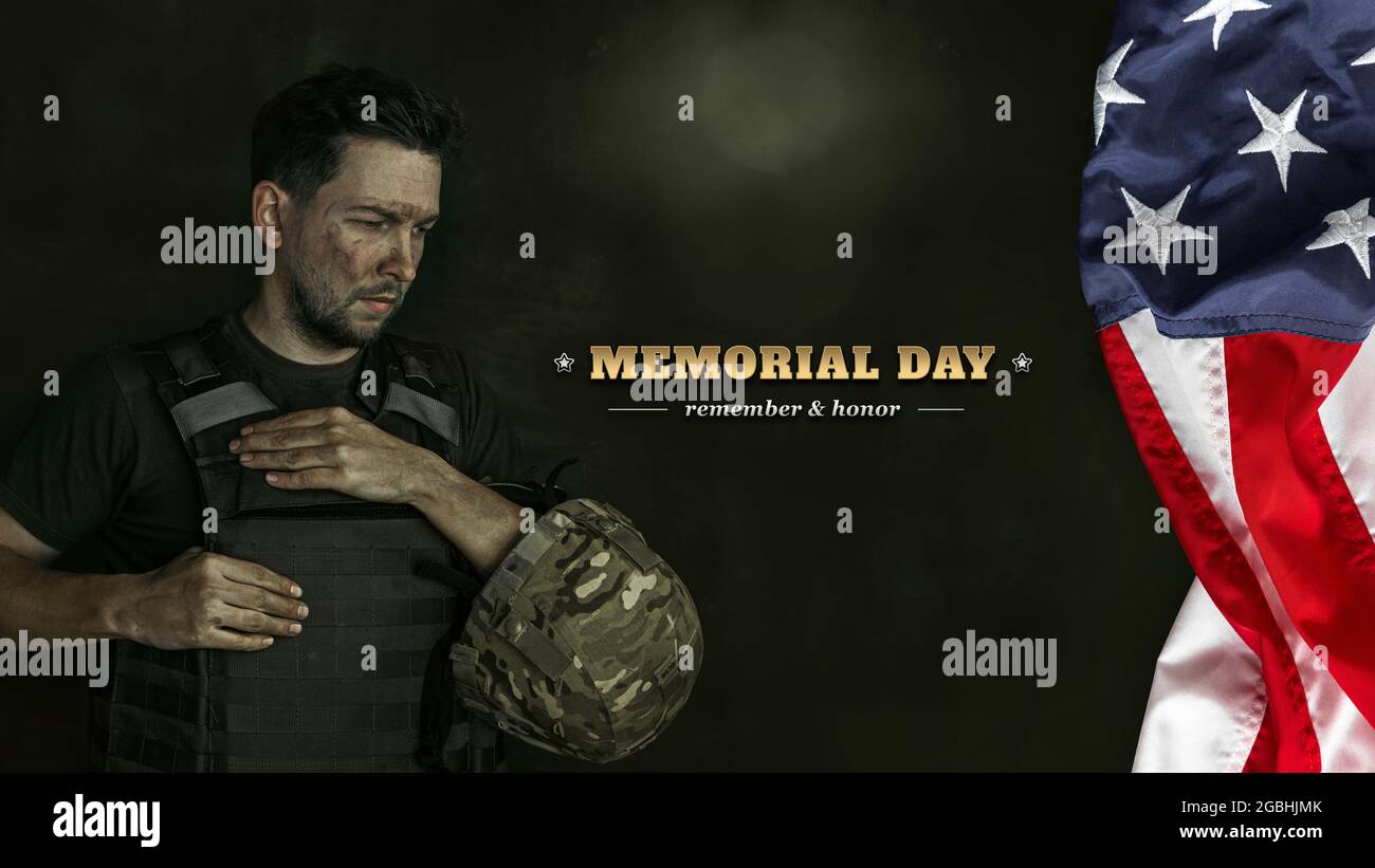 Memory. Design for greeting card, poster for Veterans day, Memorial day ...