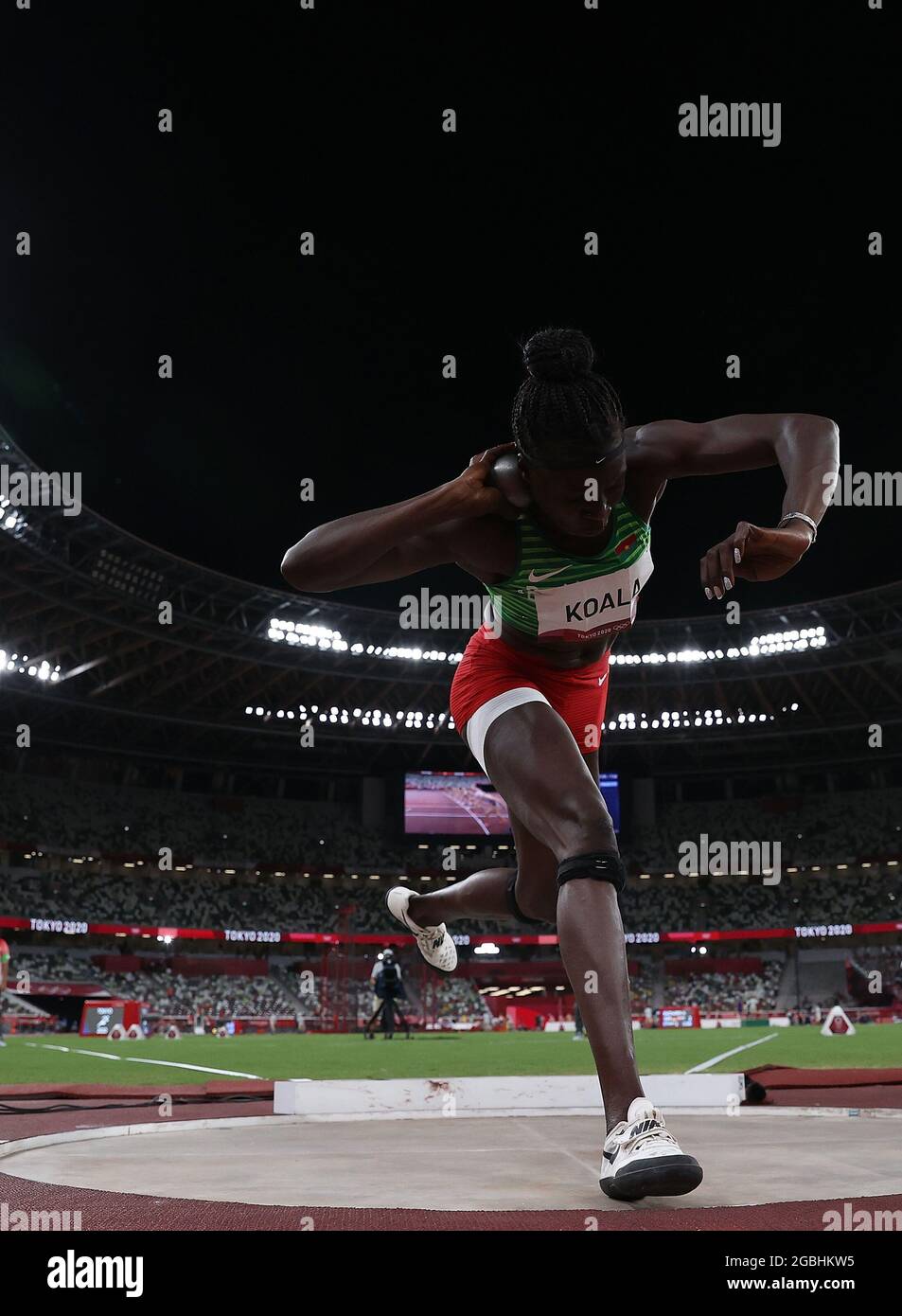 Tokyo, Japan. 4th Aug, 2021. Marthe Koala of Burkina Faso competes ...