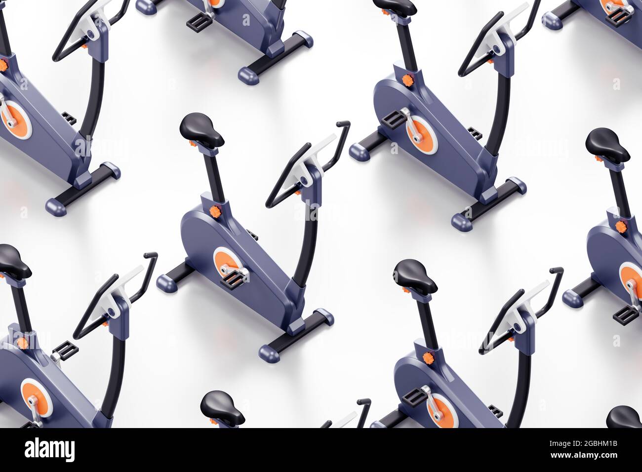 Cycle Machines - Gym Bikes Stock Photo - Alamy
