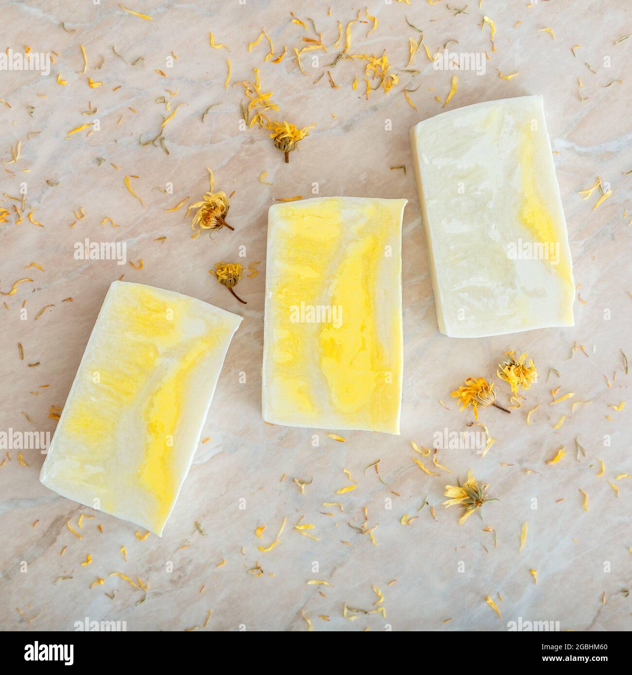 Many various white homemade bar soaps, spa bath products for skincare ...