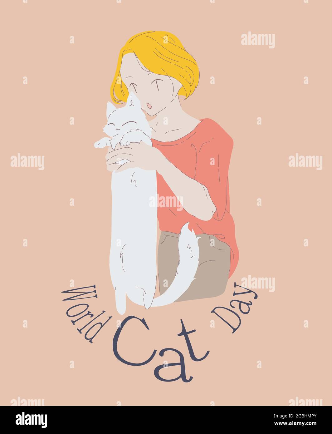 Female hand pet cat Stock Vector Images - Alamy