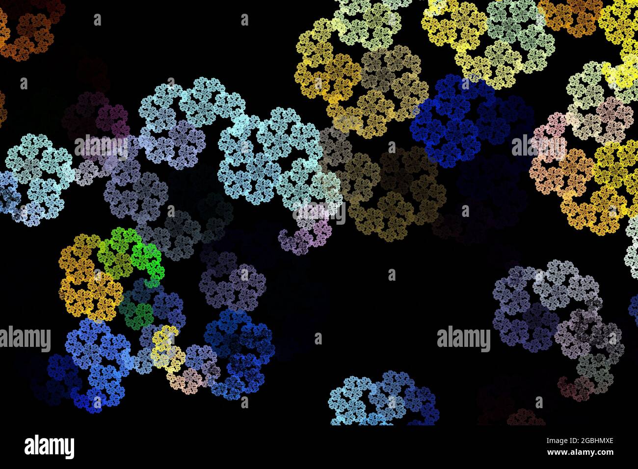 Beautiful Digital Fractal with dynamic lines and smooth flowing pastel ...