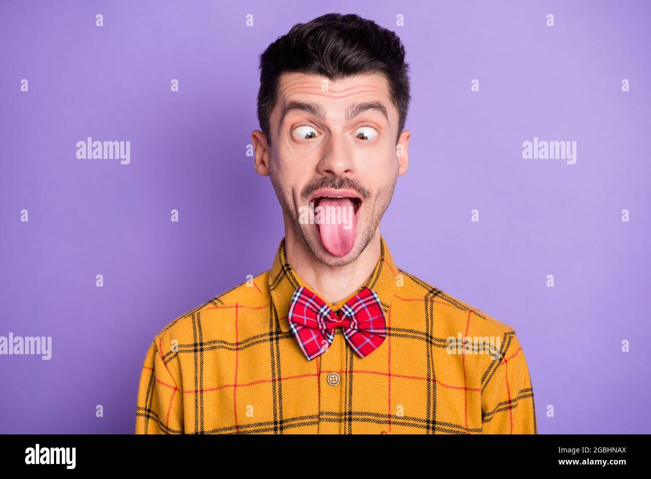 Mouth open tongue out man hi-res stock photography and images - Alamy