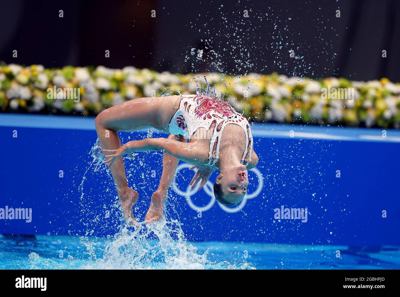 Ukraine compete in the final of the Artistic Swimming at the Tokyo ...