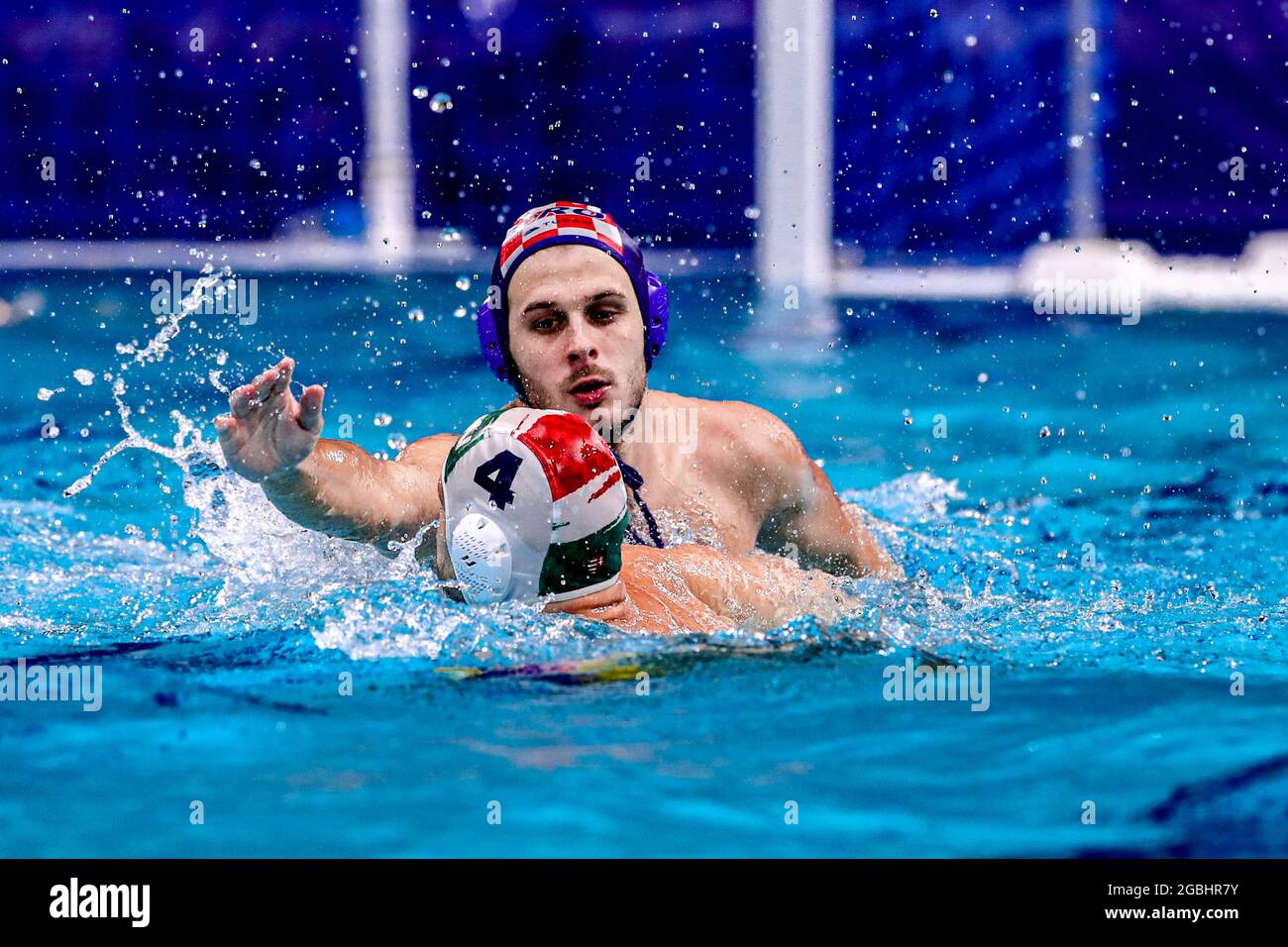 TOKYO, JAPAN - AUGUST 4: Loren Fatovic of Croatia, Gergo Zalanki of ...
