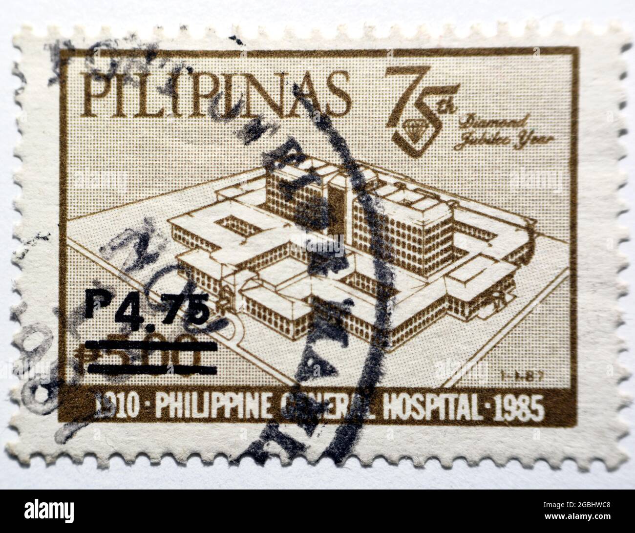 A postage stamp from the Philippines reissued in 1987 Philippine ...