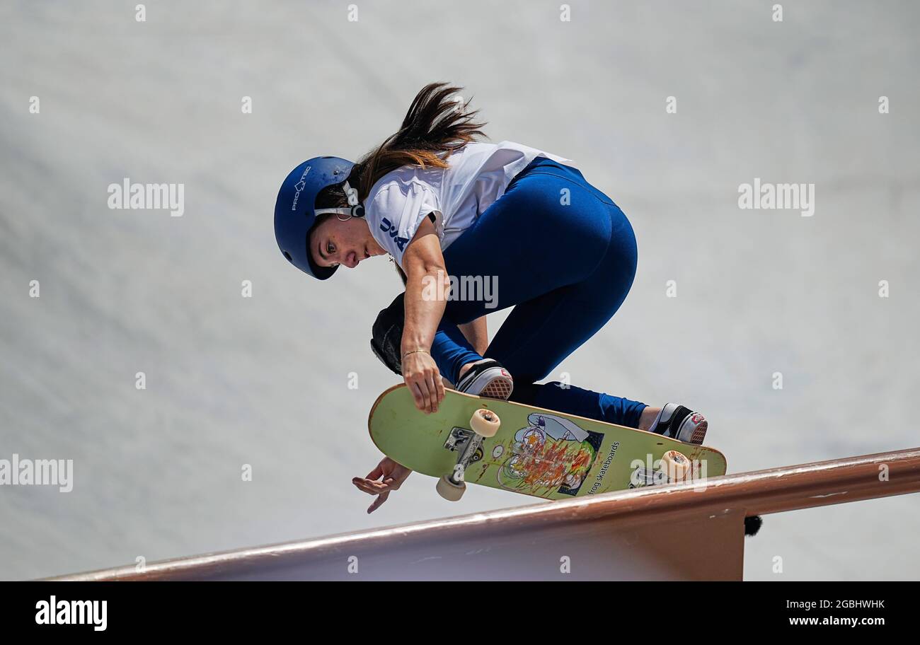 Brighton Zeuner during women's park skateboard at the Tokyo 2020 ...