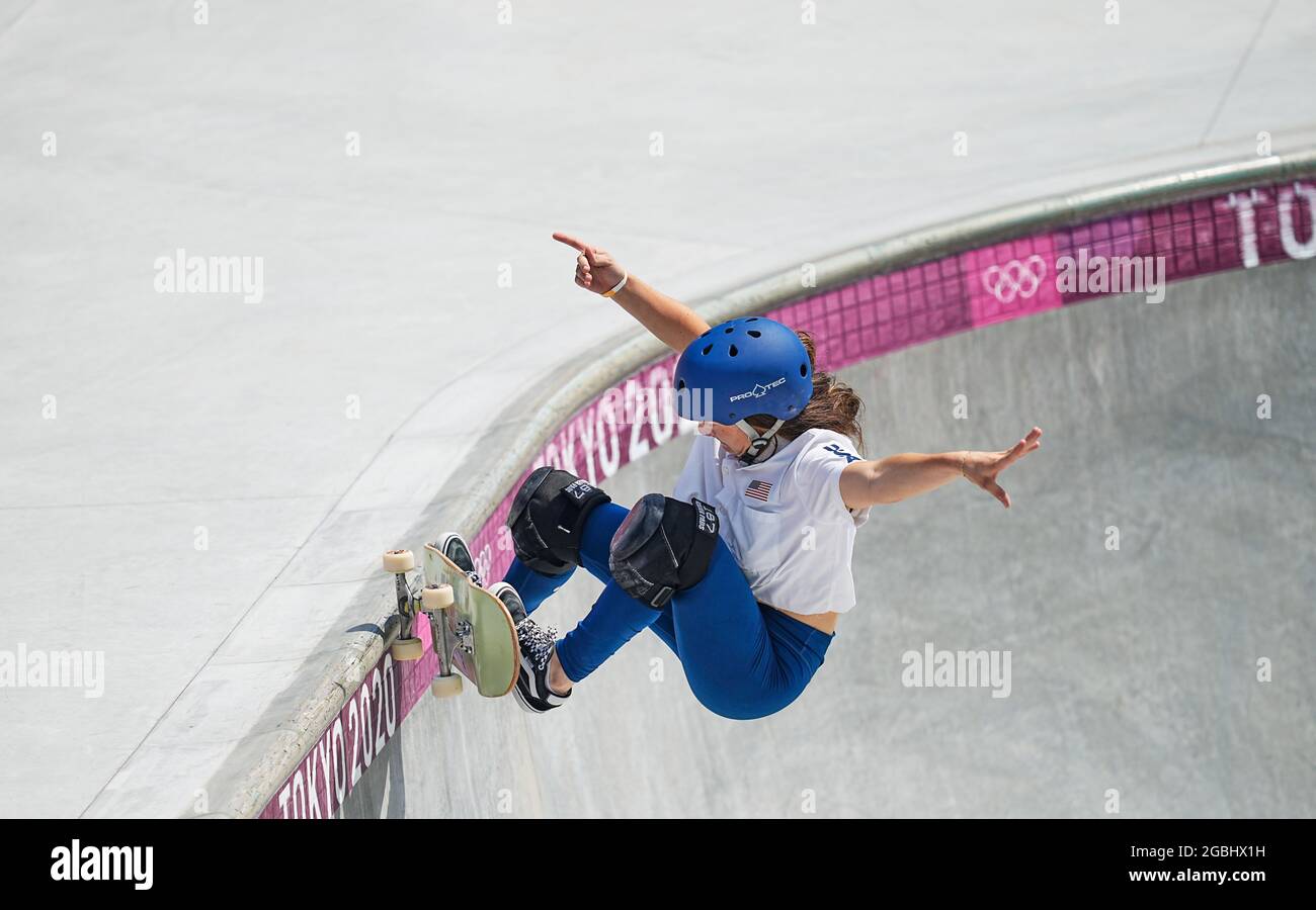 Brighton Zeuner during women's park skateboard at the Tokyo 2020 ...