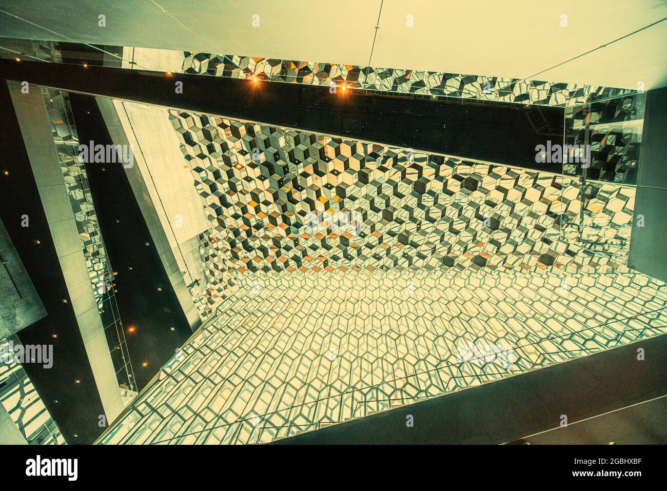 Reykjavik, Iceland - 12 may 2018: Icelandic Opera Harpa, concert hall ...