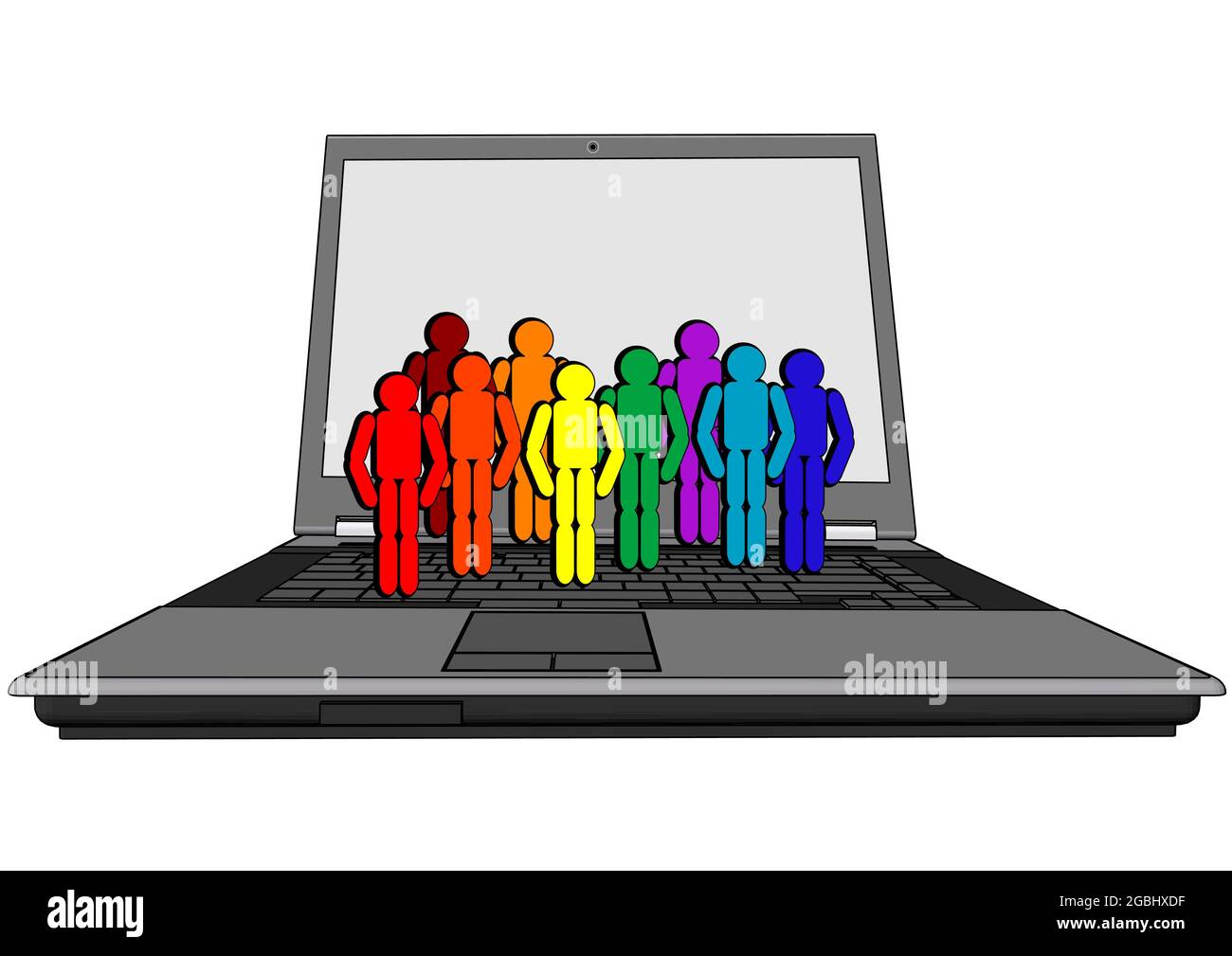 community vector illustration isolated on white background Stock Vector ...