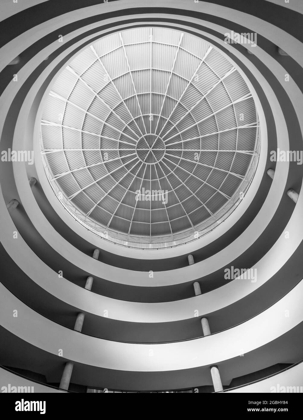 Perspective of the roof of a building with circular shapes Stock Photo ...