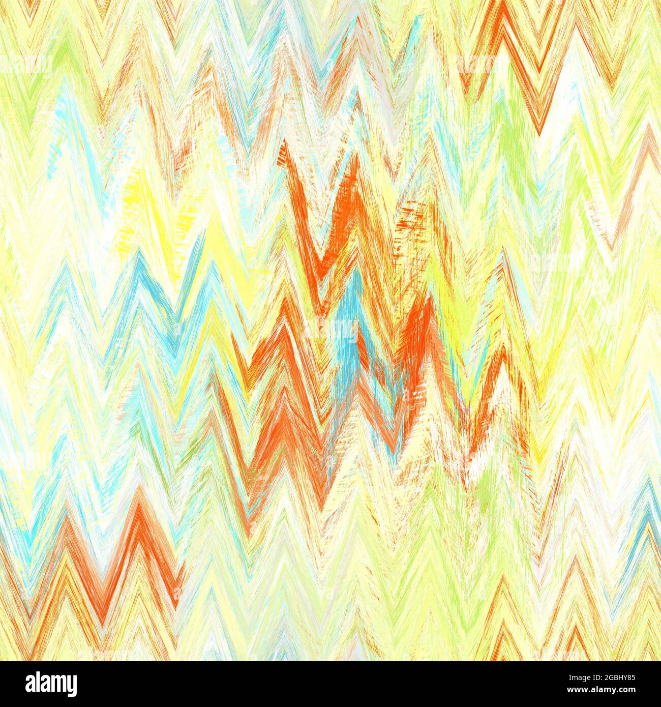 Seamless abstract painted brushed chevron texture. Rainbow bright ...