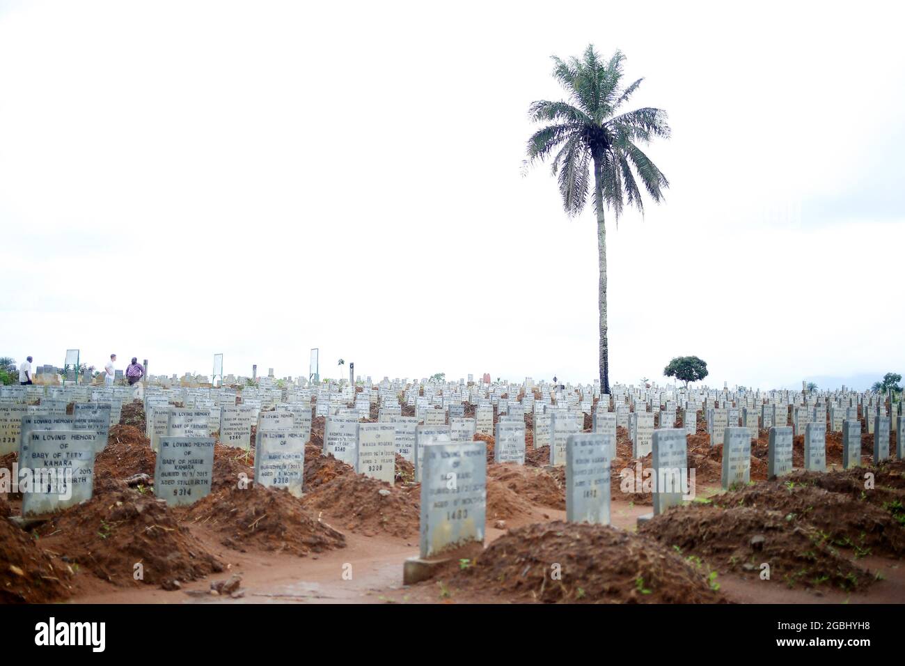 Paloko Road Cemetery at Waterloo outside Freetown in Sierra Leone, west ...