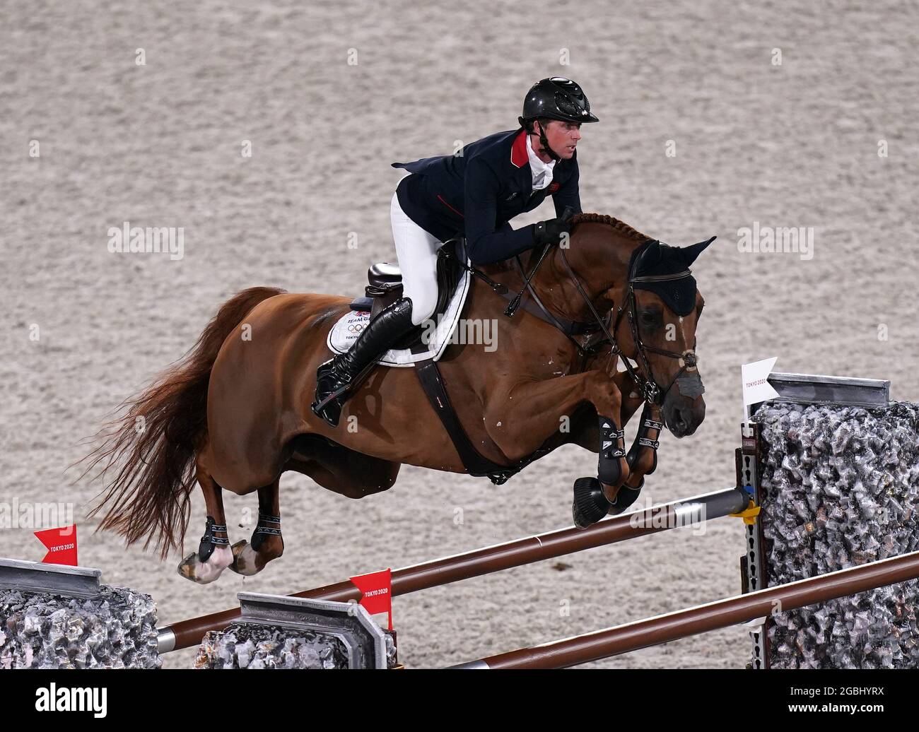 Great Britain's Ben Maher riding Explosion W in the Individual Jumping ...