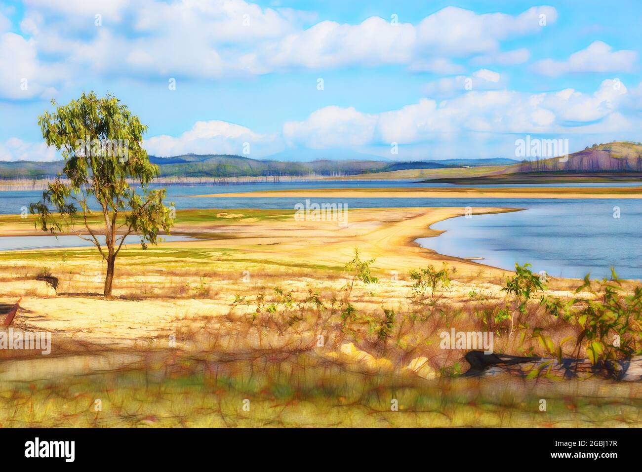 Painterly view of Tinaroo Falls Dam Stock Photo - Alamy