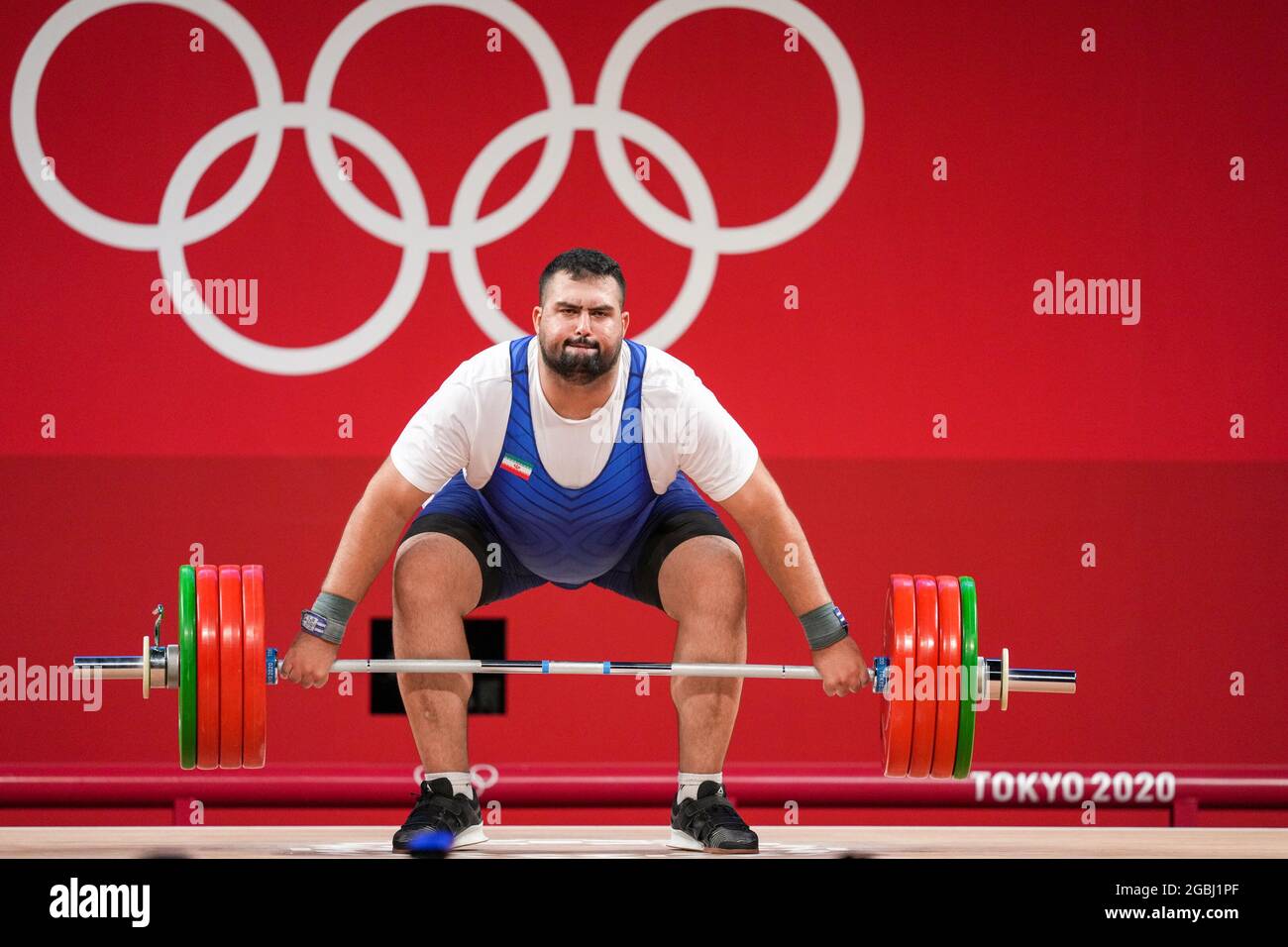 TOKYO, JAPAN - AUGUST 4: Ali Davoudi of Iran competing on +109kg Group ...