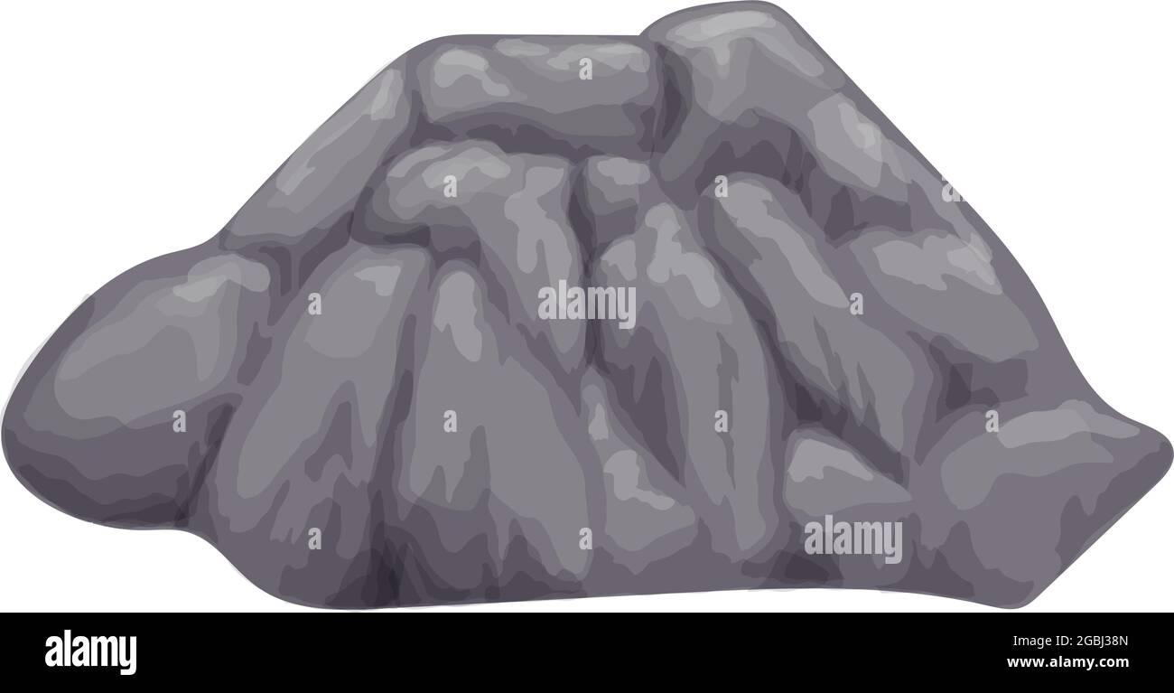 Rock elements Gray stone on white background isolated image Stock ...